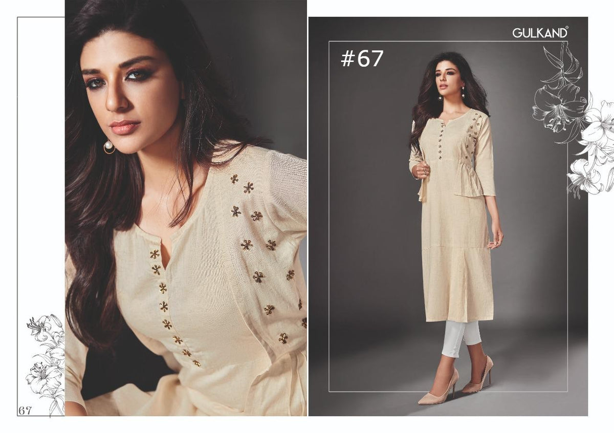 Gulkand Kulfi Handloom Cotton Kurti Collection, 4 Designs, WMN #490